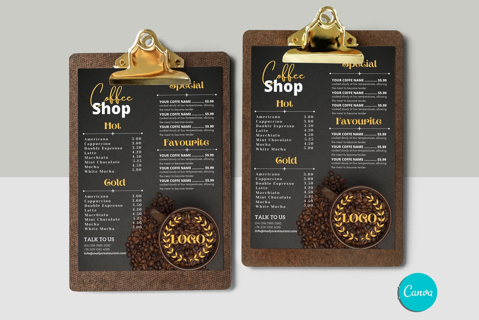 Coffee Shop Menu, Editable Coffee Menu Template, Coffee Bar Sign ...