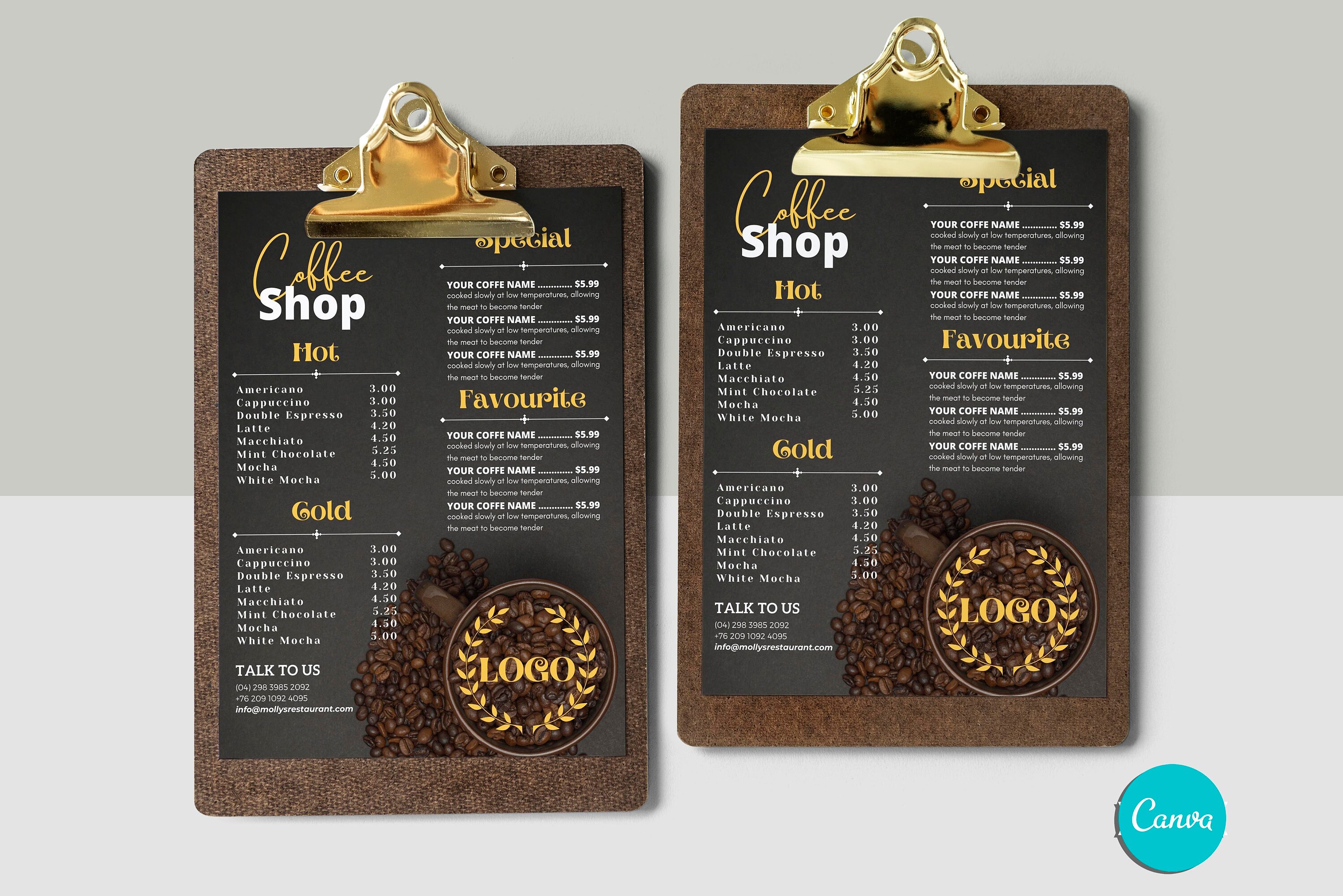 Coffee Shop Menu, Editable Coffee Menu Template, Coffee Bar Sign ...