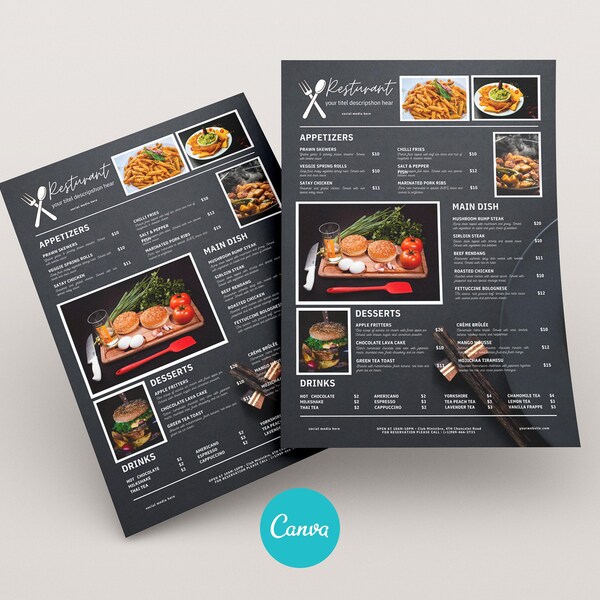 Food Truck Menu Poster Template - Etsy