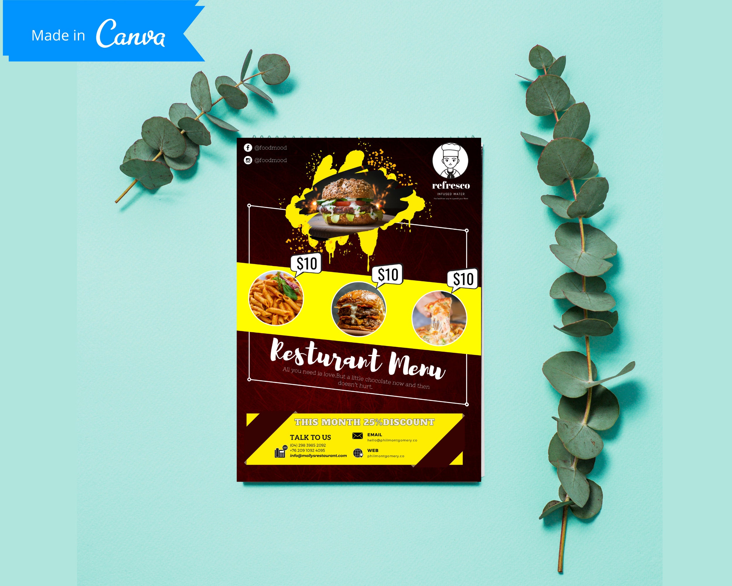 Editable Food Menu Template Food Menu Template Food Menu Restaurant