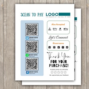QR Code Scan to Pay Template, Payment Sign Template, Scan to Pay Sign ...