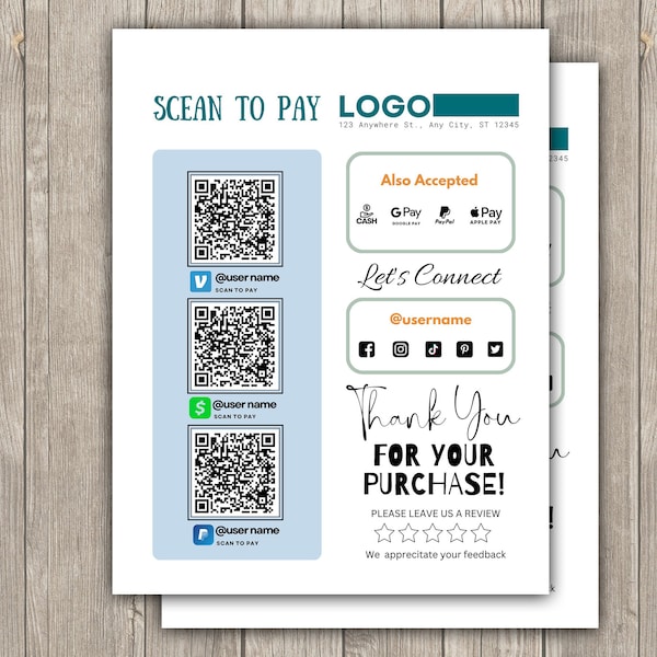 Cash App Qr Code Sign - Etsy
