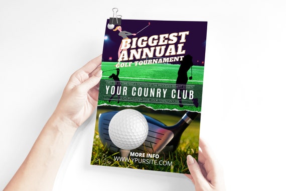 Golf Tournament Flyer Canva Template Golf Tournament | Etsy