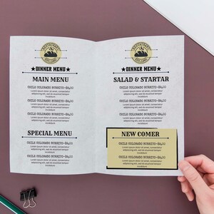 8 PAGE Minimalist Restaurant Menu Template, Simple Food & Drink Menu ...