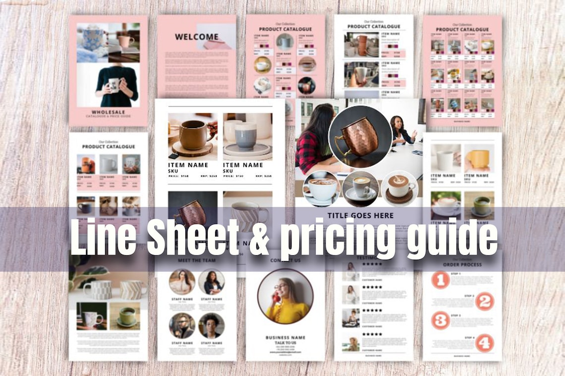 Editable Wholesale Line Sheet Template, Line Sheet for Wholesale Price ...