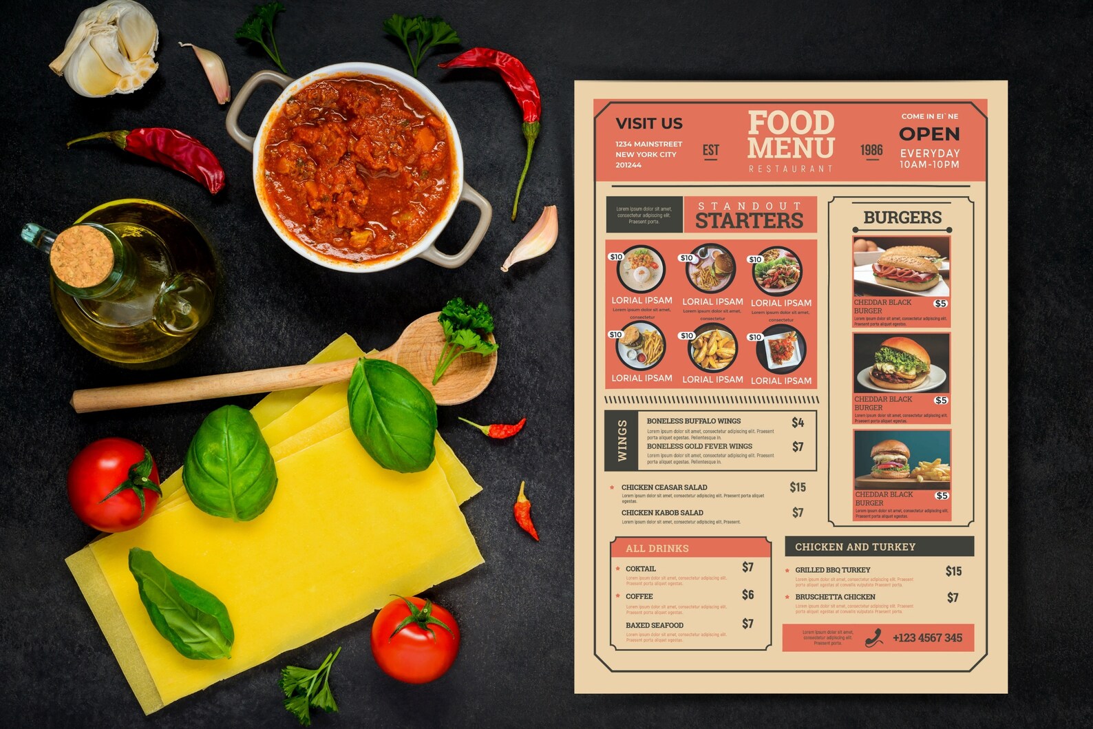 Food Menu,food Menu Template,restaurant Menu,bar Menu,food Truck ...