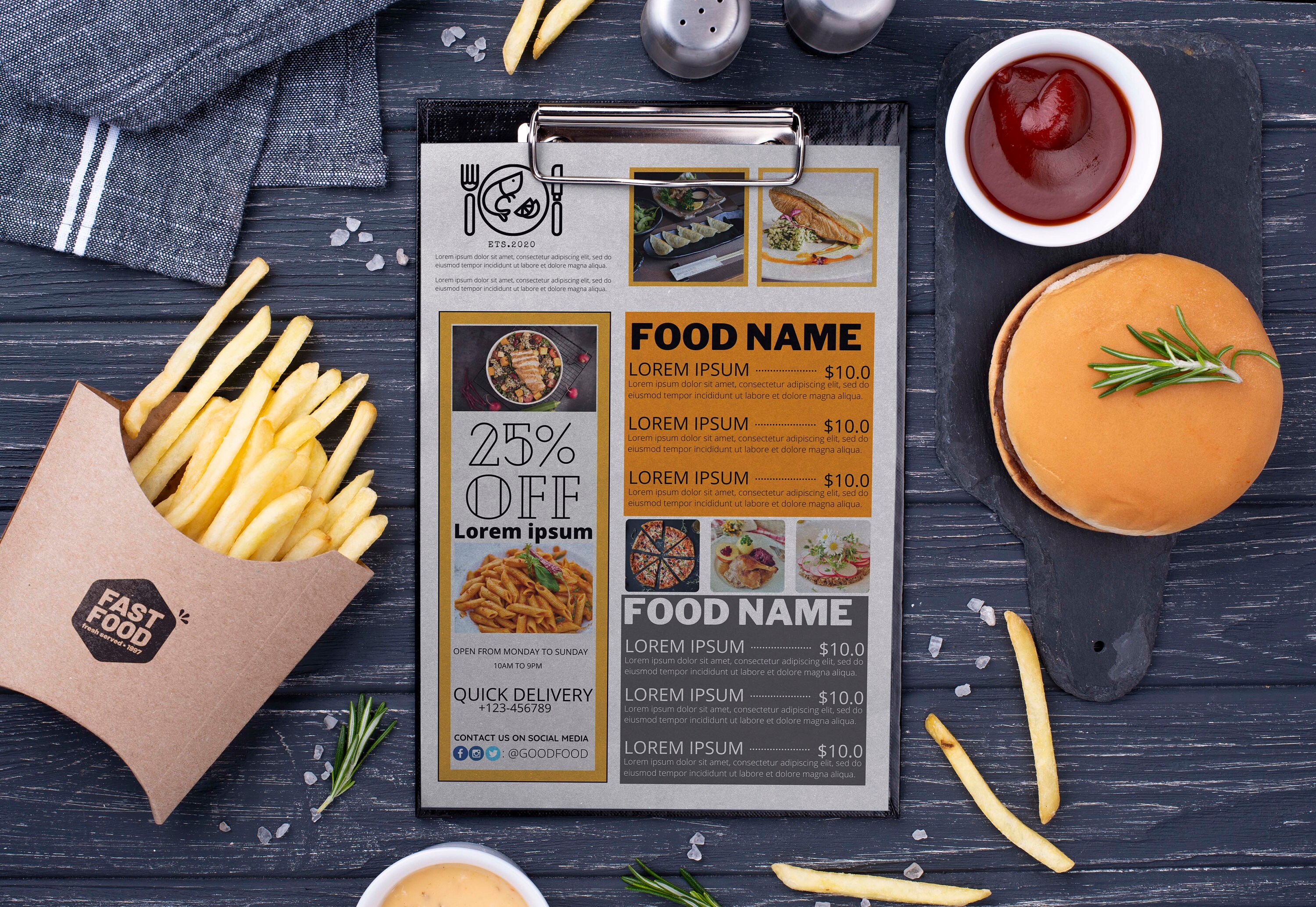 Food Menu Template,food Menu,food Menu Sign,fast Food Menu,printable ...