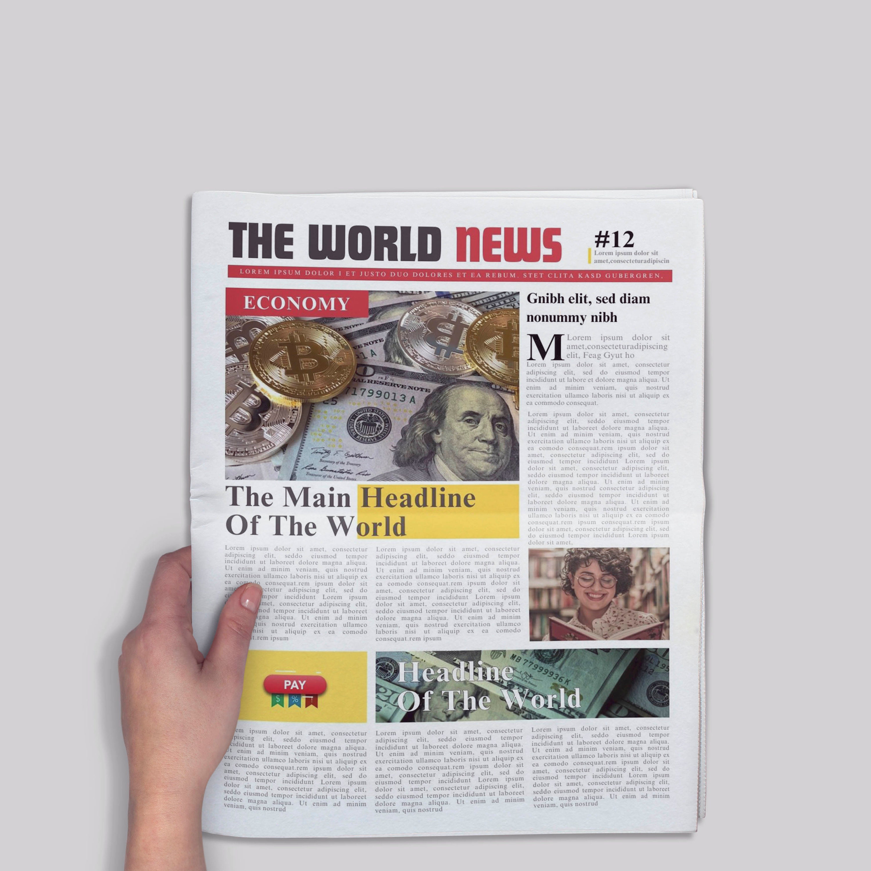 Business Newspaper Canva Template, Canva Business Newspaper Template ...