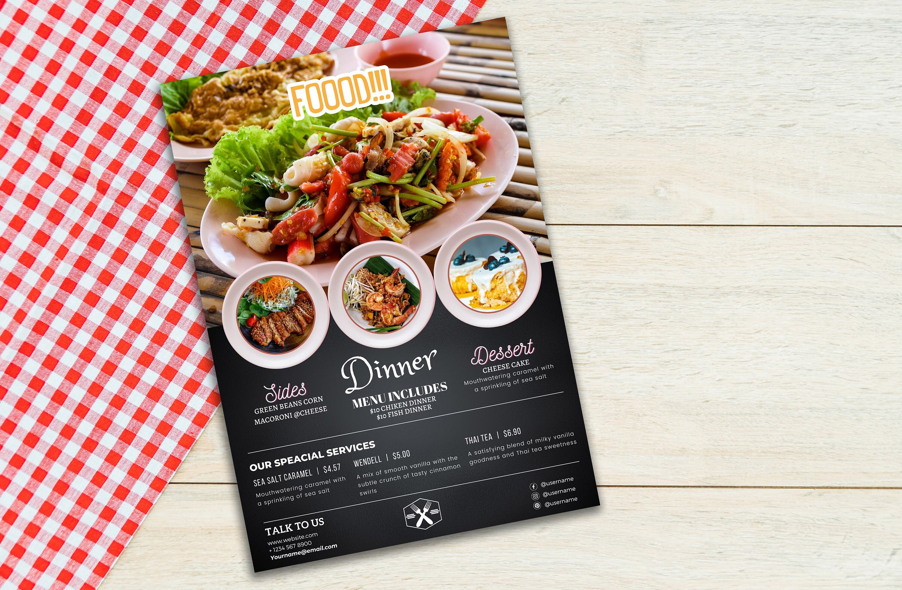 Modern Food Menu Template, Restaurant Menu Template, Restaurant Food ...