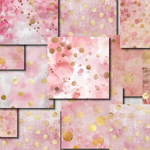 Blush Watercolor Digital Paper Pack - Etsy
