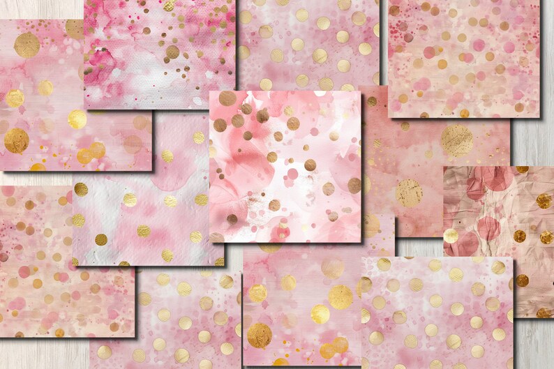 Blush Watercolor Digital Paper Pack - Etsy