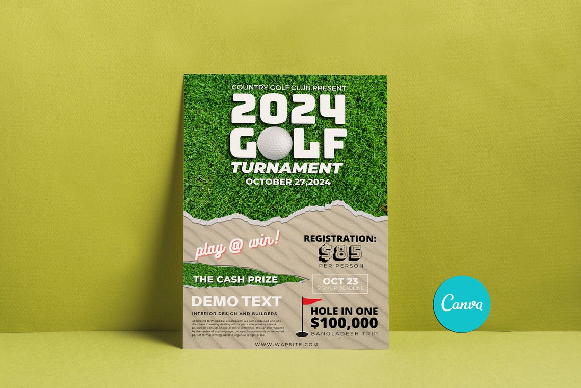 Golf Event Flyer Template | Printable Golf Tournament Flyer | Golf ...