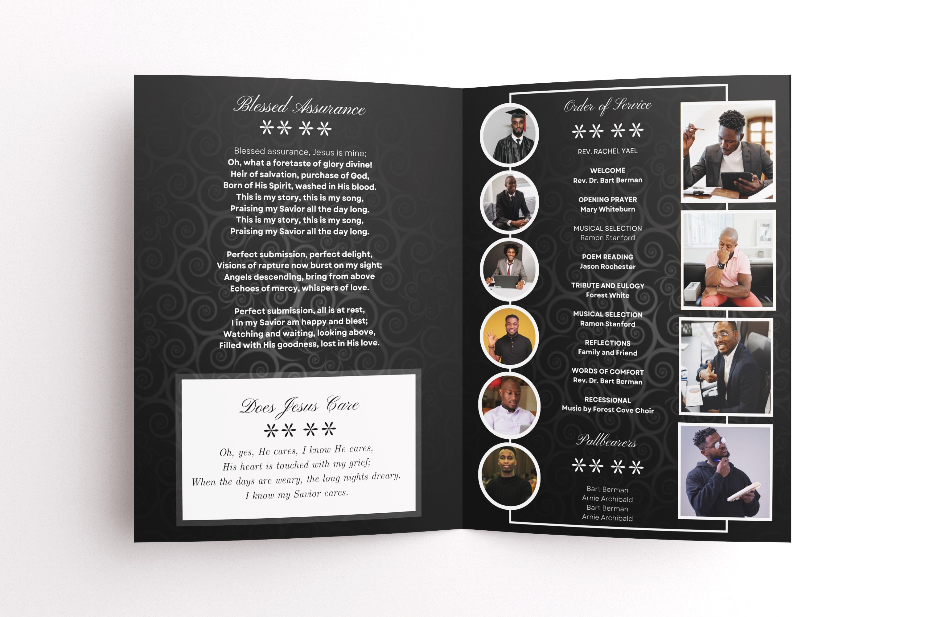 Black Funeral Program Celebration of Life Classy Obituary - Etsy