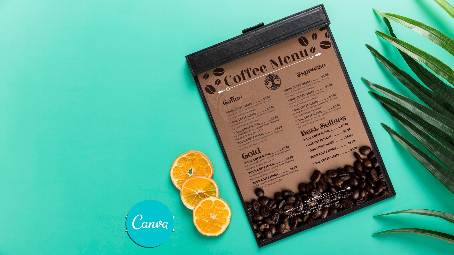Editable Coffee Menu Template, Printable DIY Cafe Menu Template ...