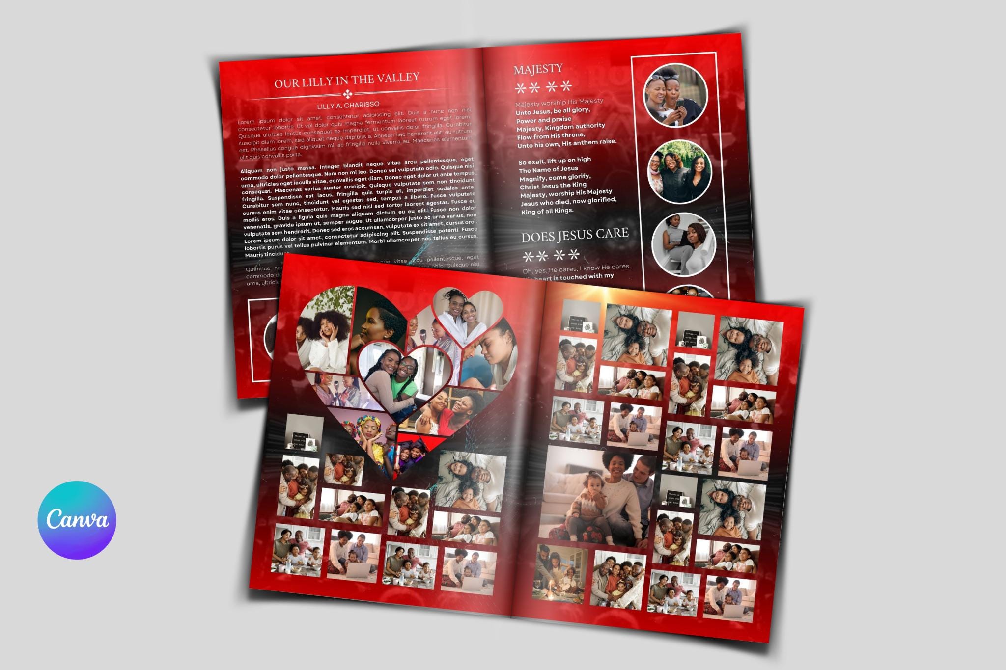 8-page Funeral Program Booklet, Magazine Style 8 Pages Funeral Program ...