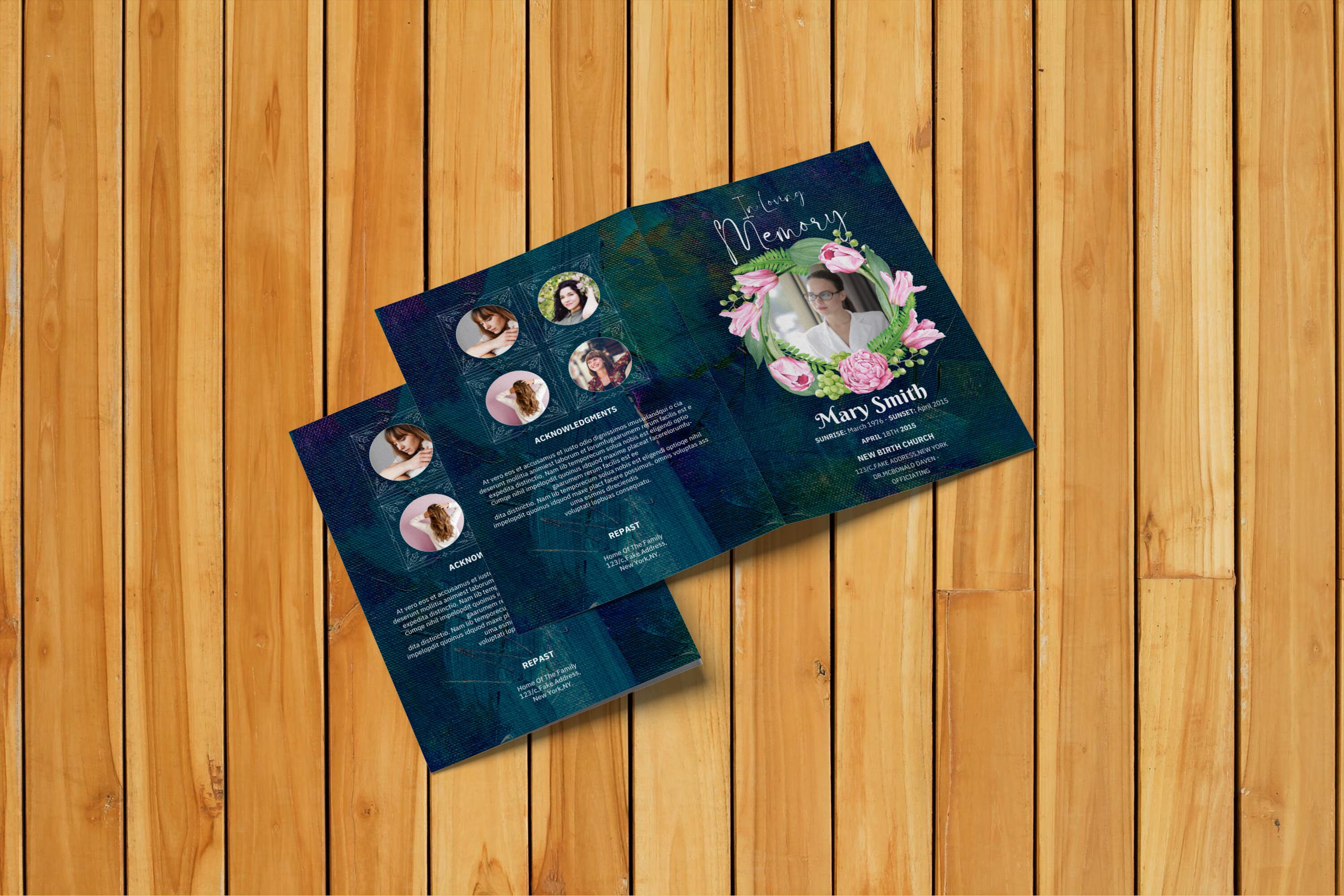 Editable Funeral Program Template, Editable Funeral Program Template ...