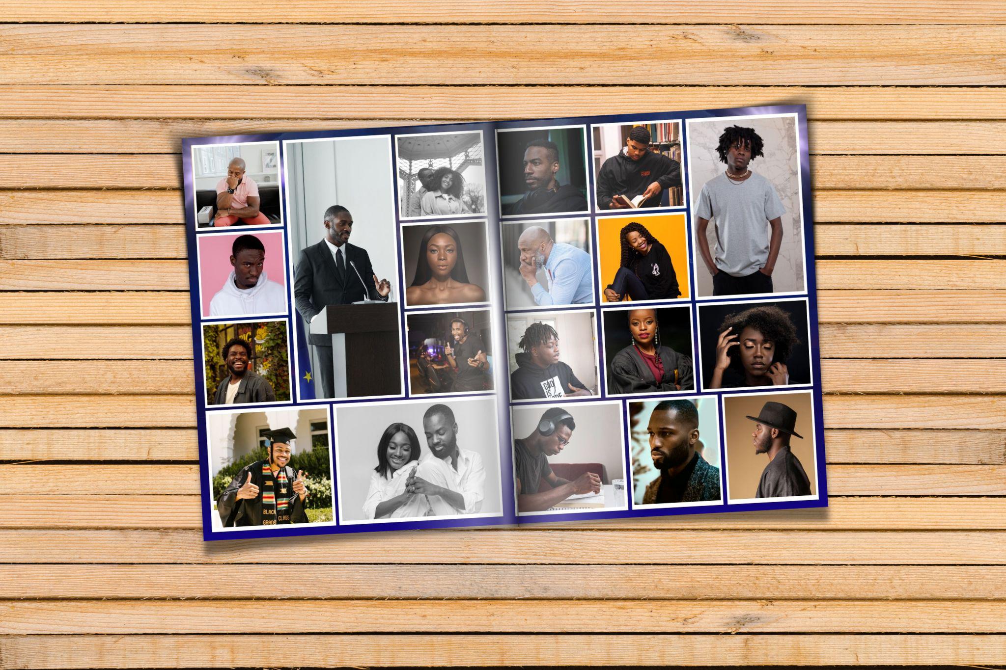 Blue Funeral Program Booklet (8-page), Magazine Style 8 Pages Funeral ...