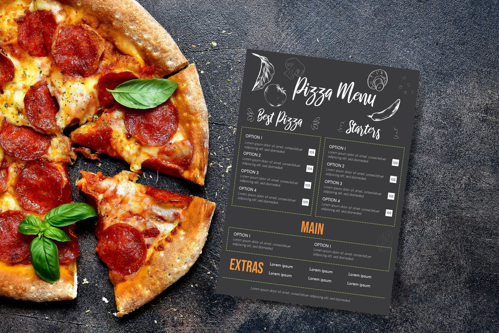 Pizza Menu, Pizza Menu Template, Food Menu Template, Food Menu, Pizza ...