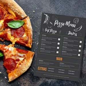 Pizza Menu, Pizza Menu Template, Food Menu Template, Food Menu, Pizza ...