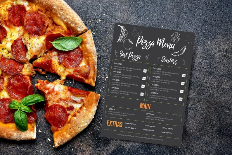 Pizza Menu, Pizza Menu Template, Food Menu Template, Food Menu, Pizza ...
