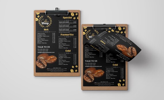 Coffee Bar Sign Template Menu Bar Template Coffee Shop Menu - Etsy