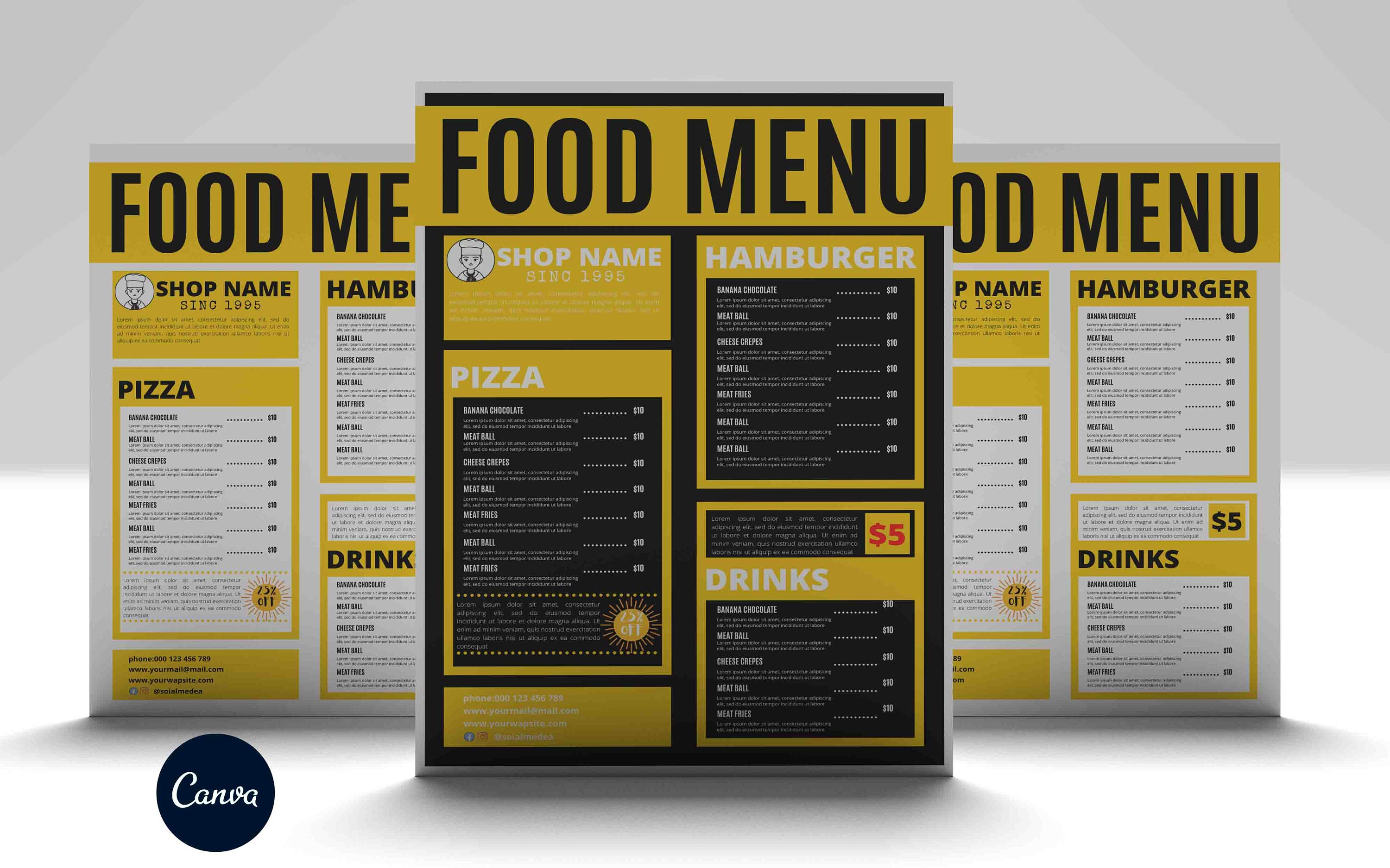 Restaurant Menu, Food Menu, Restaurant Food Menu, Food Menu Template ...