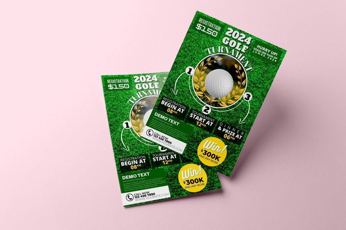Printable Golf Tournament Fundraiser Flyer CANVA Template, Editable ...