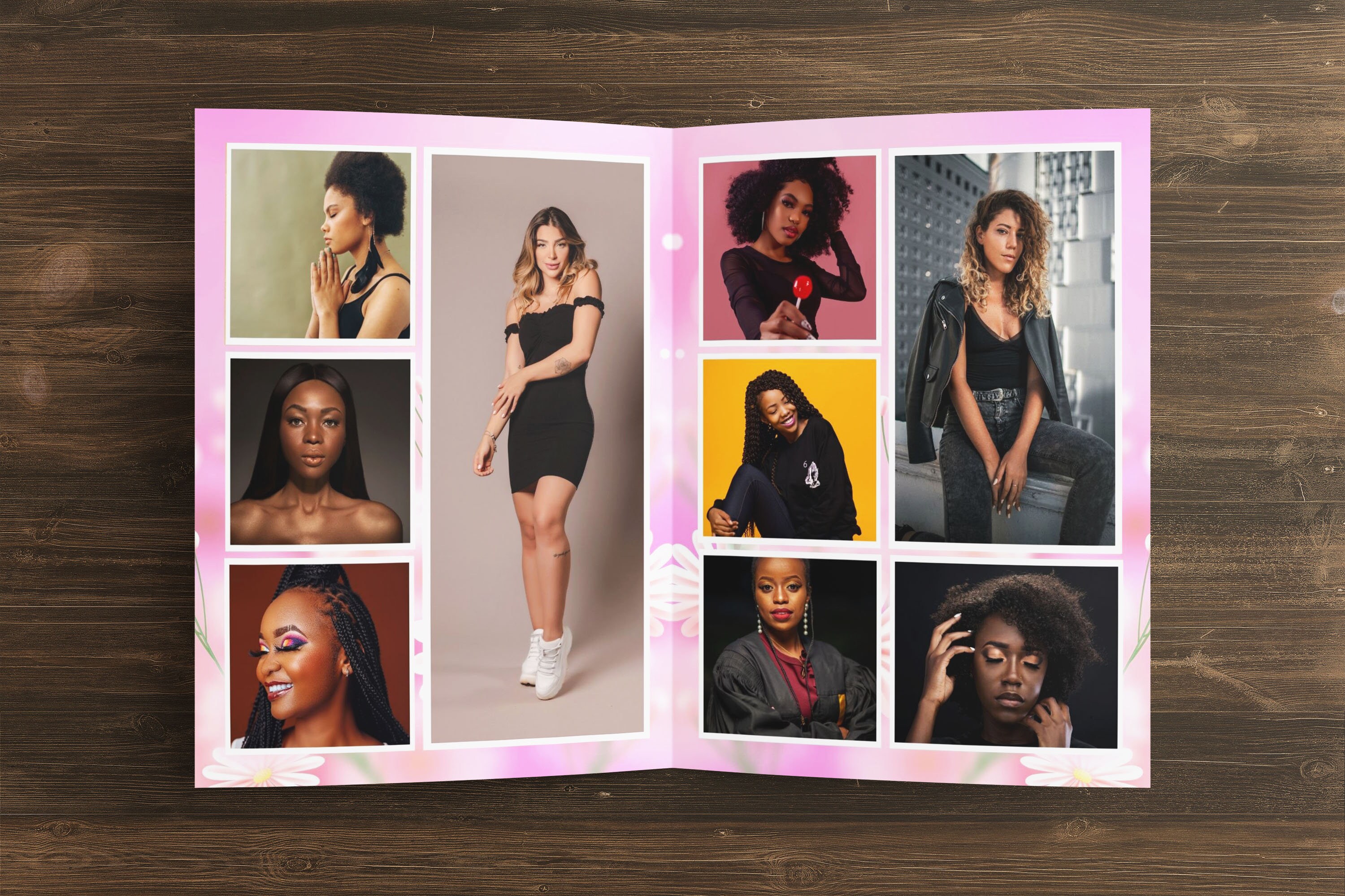 Pink Funeral Program Template 8 Page, Canva Funeral Template Printable ...