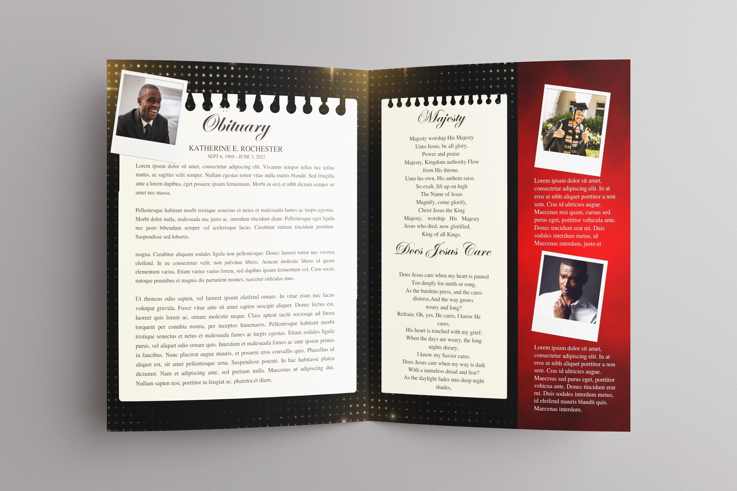 8 Page Modern Funeral Program Canva Editable Templates, Funeral Canva ...