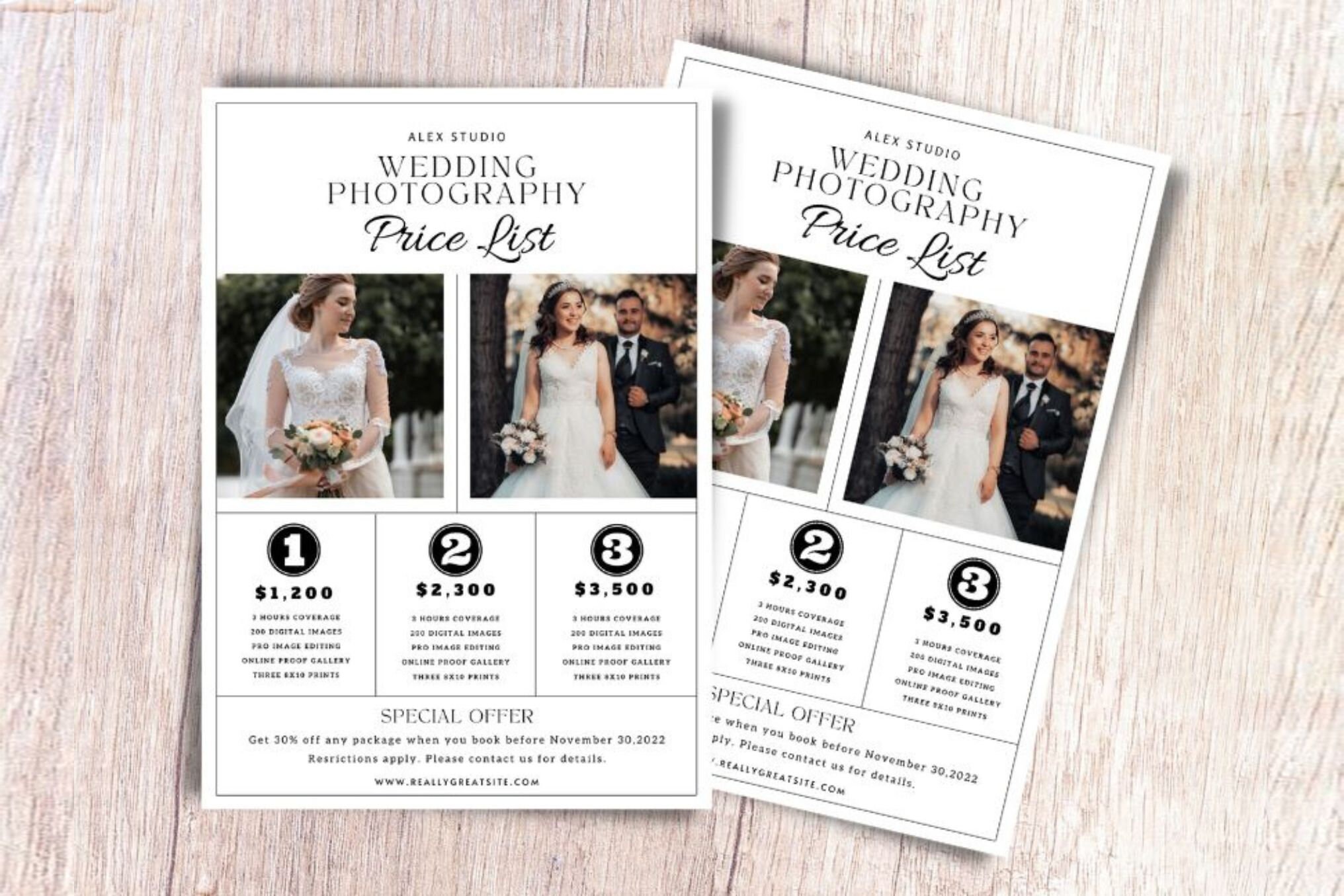 Printable Photography Pricing List Template ,price List Template ...