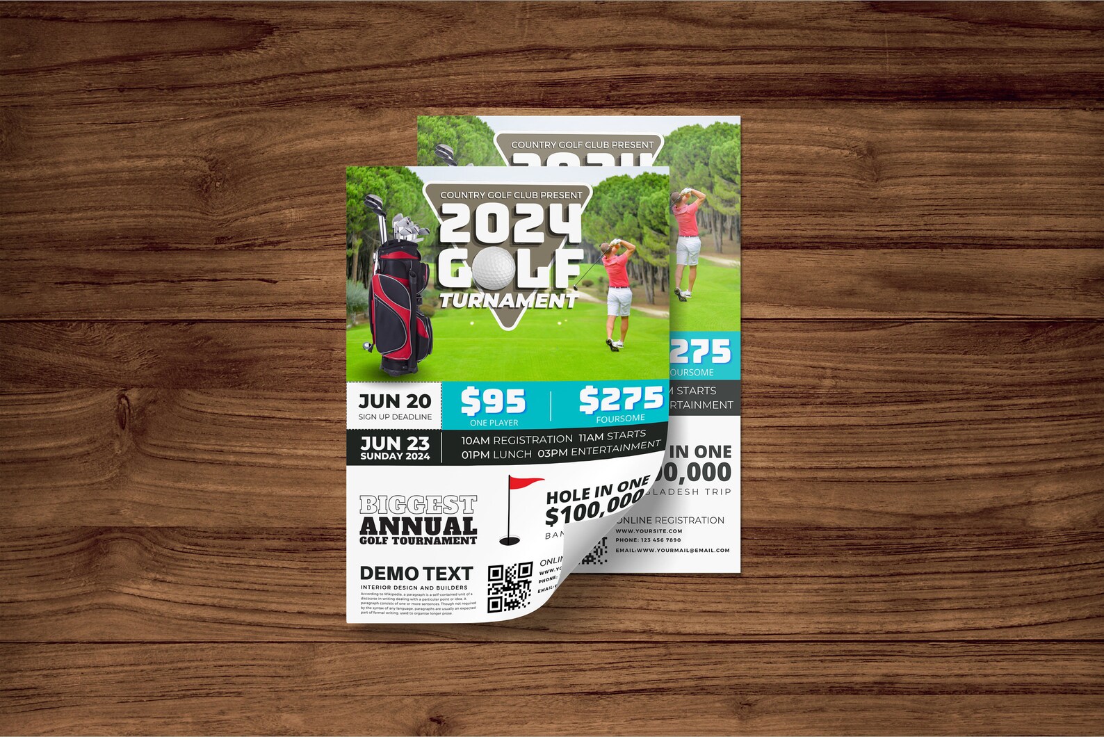 Printable Golf Tournament Event Invitation Flyer, Editable Golf ...