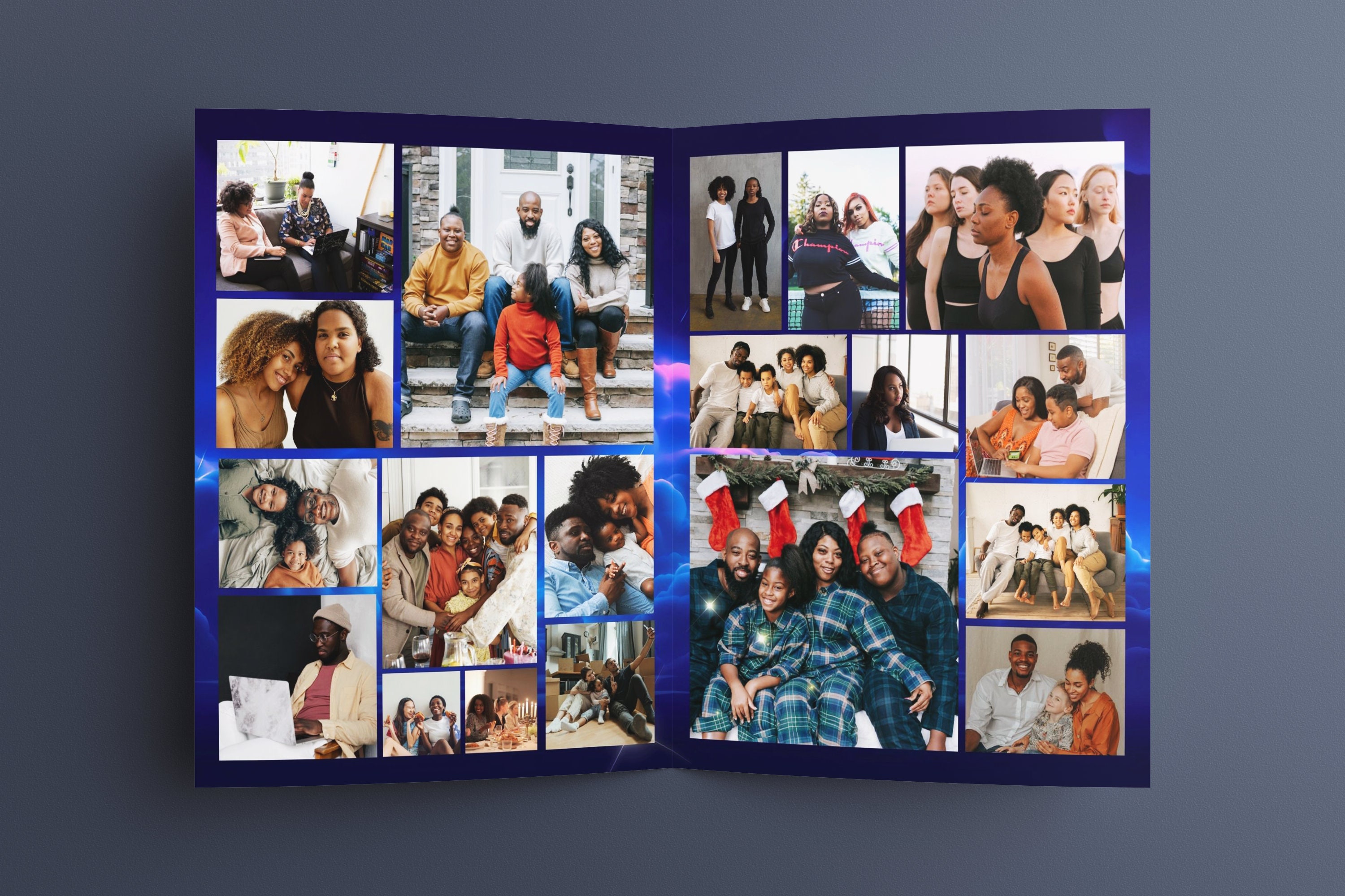 Printable Memorial Service Booklet - 8 Pages - Blue, Editable 8-page ...