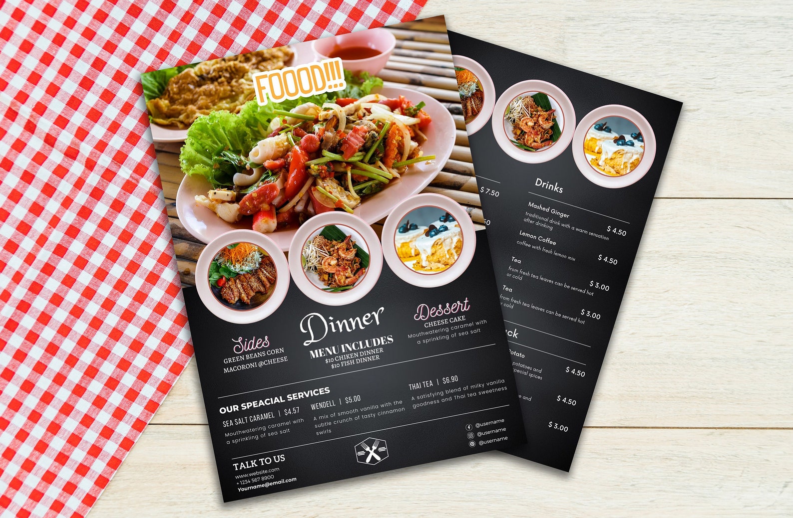 Modern Food Menu Template, Restaurant Menu Template, Restaurant Food ...