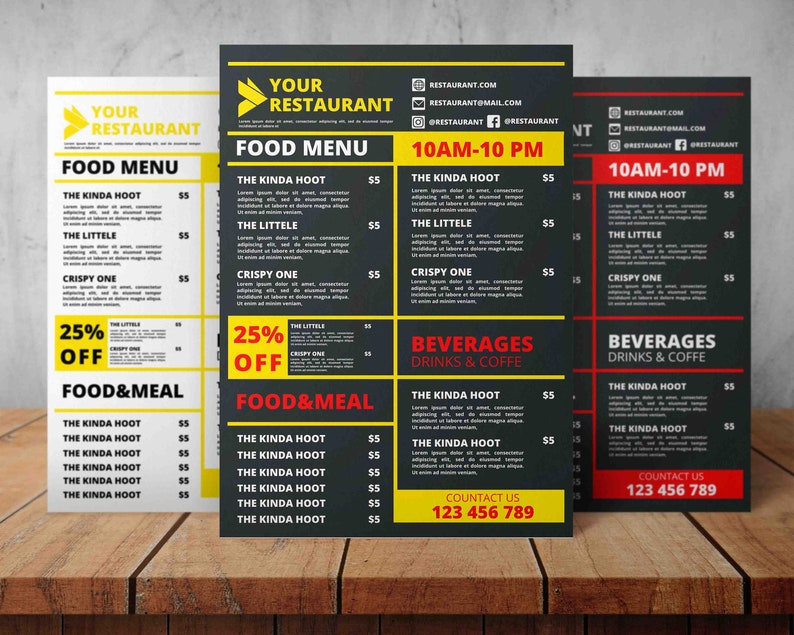 Canva Food Menu Template,menu Template,food Menu,canva Templat,recipe ...