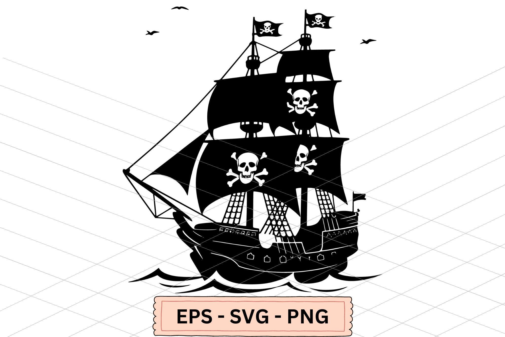 Pirate Ship SVG, Pirate Ship PNG, Pirate Ship Clipart, Pirate Ship Cut ...