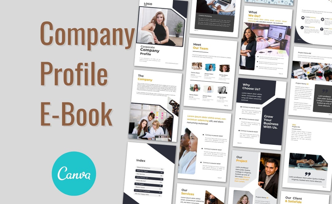 Company Profile Brochure Canva Template, Business Brochure, Corporate ...