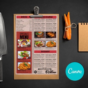 Vintage Menu,table Menu Cards,simple Menu Template,restaurant Menu ...