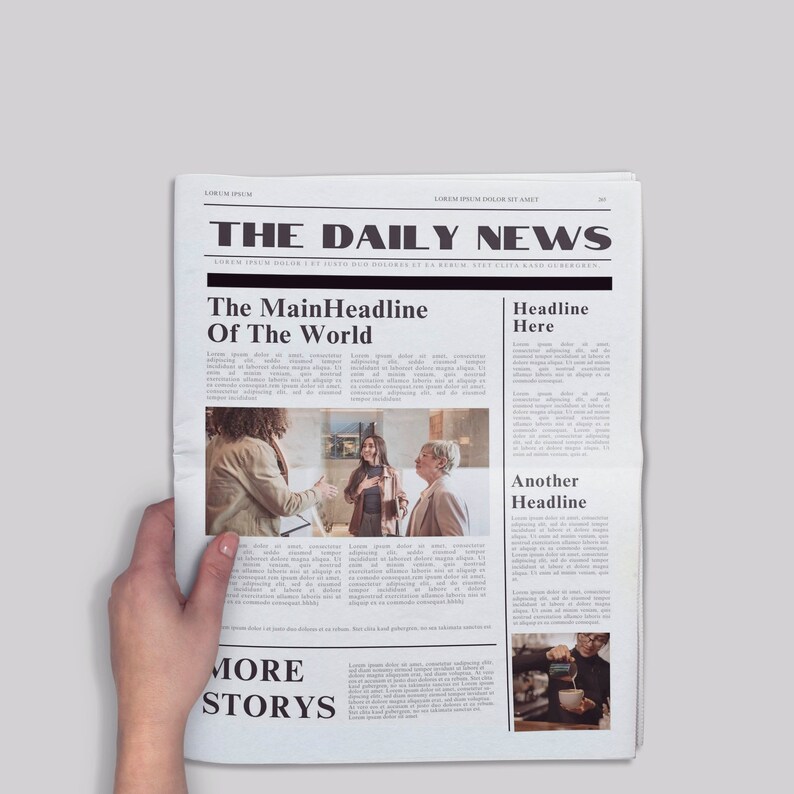 Canva Business Newspaper Template, 14 Page Newspaper Template ...