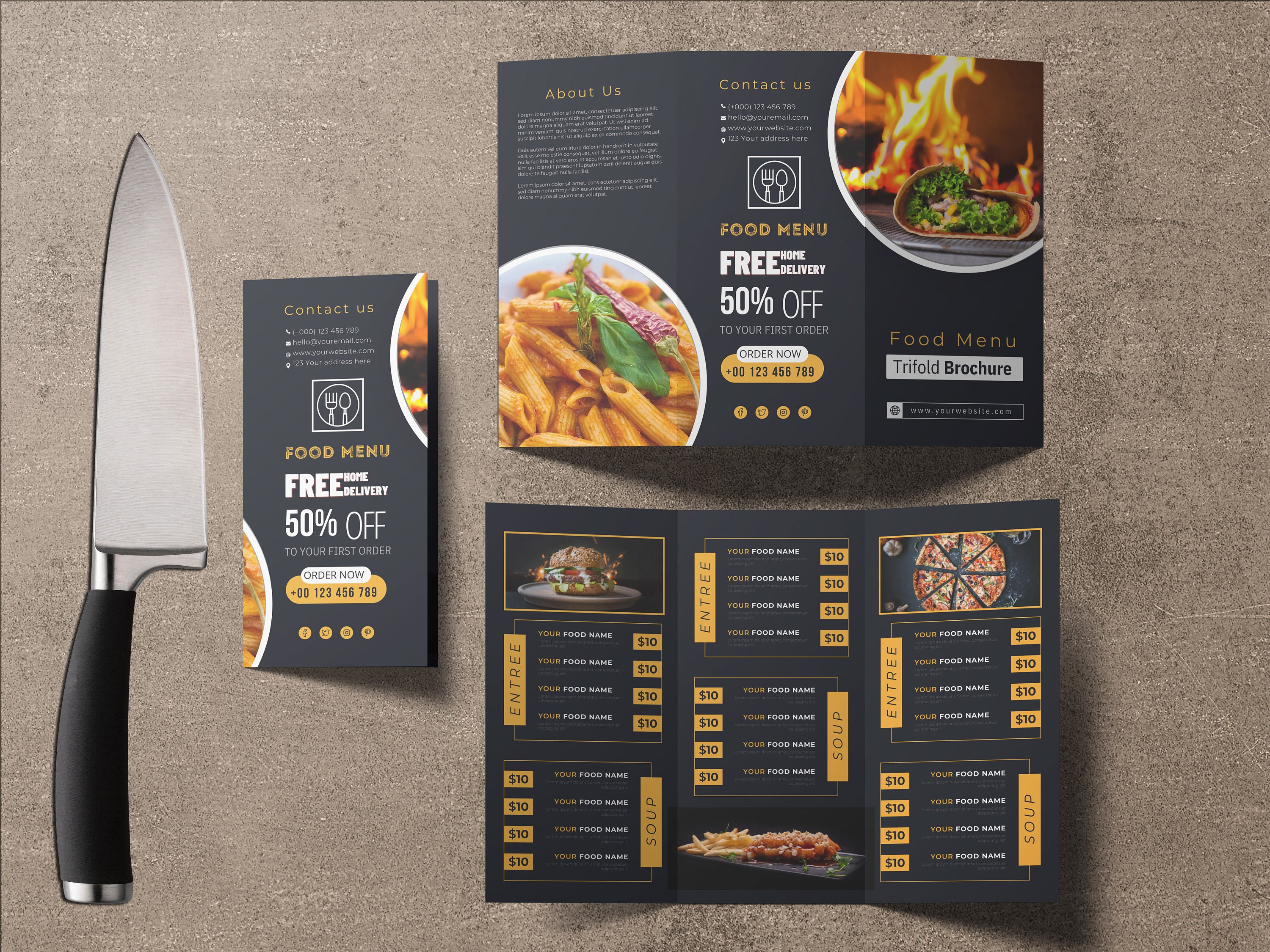 Food Menu Template for Restaurant Menu Templates, Fast Food Menu ...