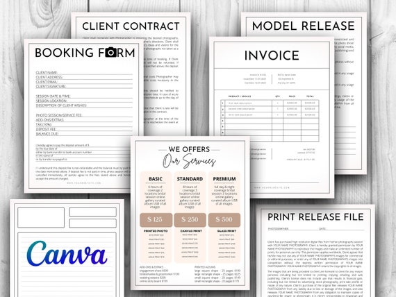 Editable Photography Contract Template Model Release - Etsy