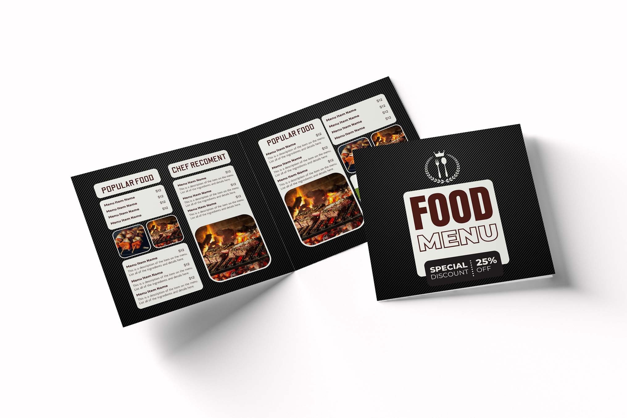 Food Menu Bundle Template, Restaurant Menu Pack, Bifold Restaurant Food ...
