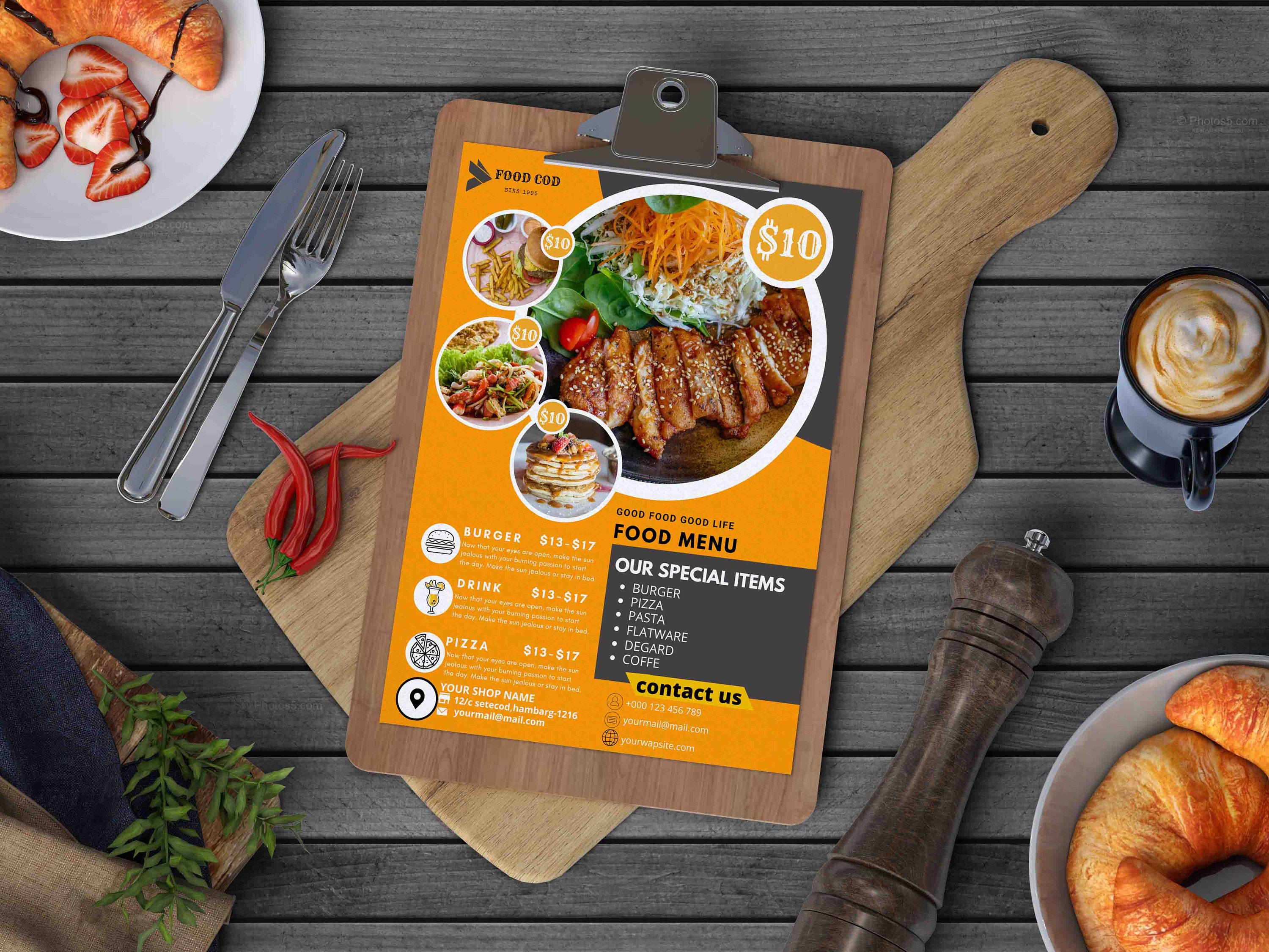 Restaurant Food Menu, Food Menu Template,food Menu Design,fast Food ...