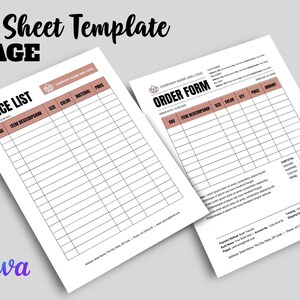 Editable Line Sheet Template, Wholesale Catalogue Canva Template ...