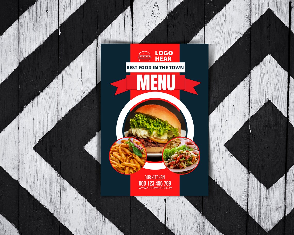 Canva Editable Food Menu Template, Food Menu Template, Food Menu ...