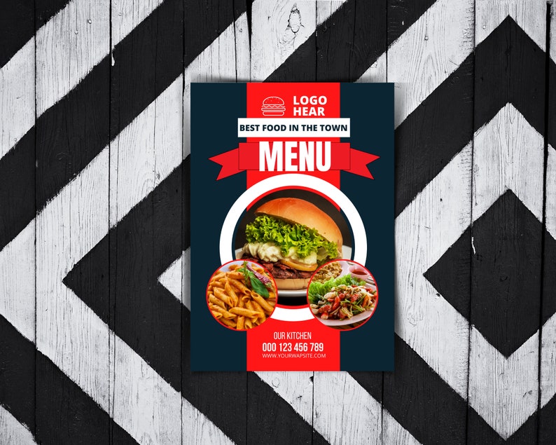 Canva Editable Food Menu Template, Food Menu Template, Food Menu ...