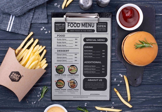 Design Catchy Menu For Cafe, Fast Food Restaurant Menu