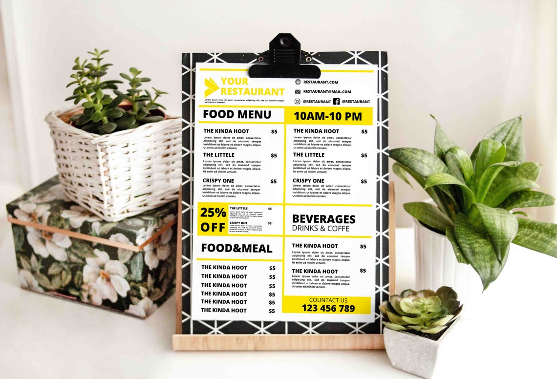 Canva Food Menu Template,menu Template,food Menu,canva Templat,recipe ...