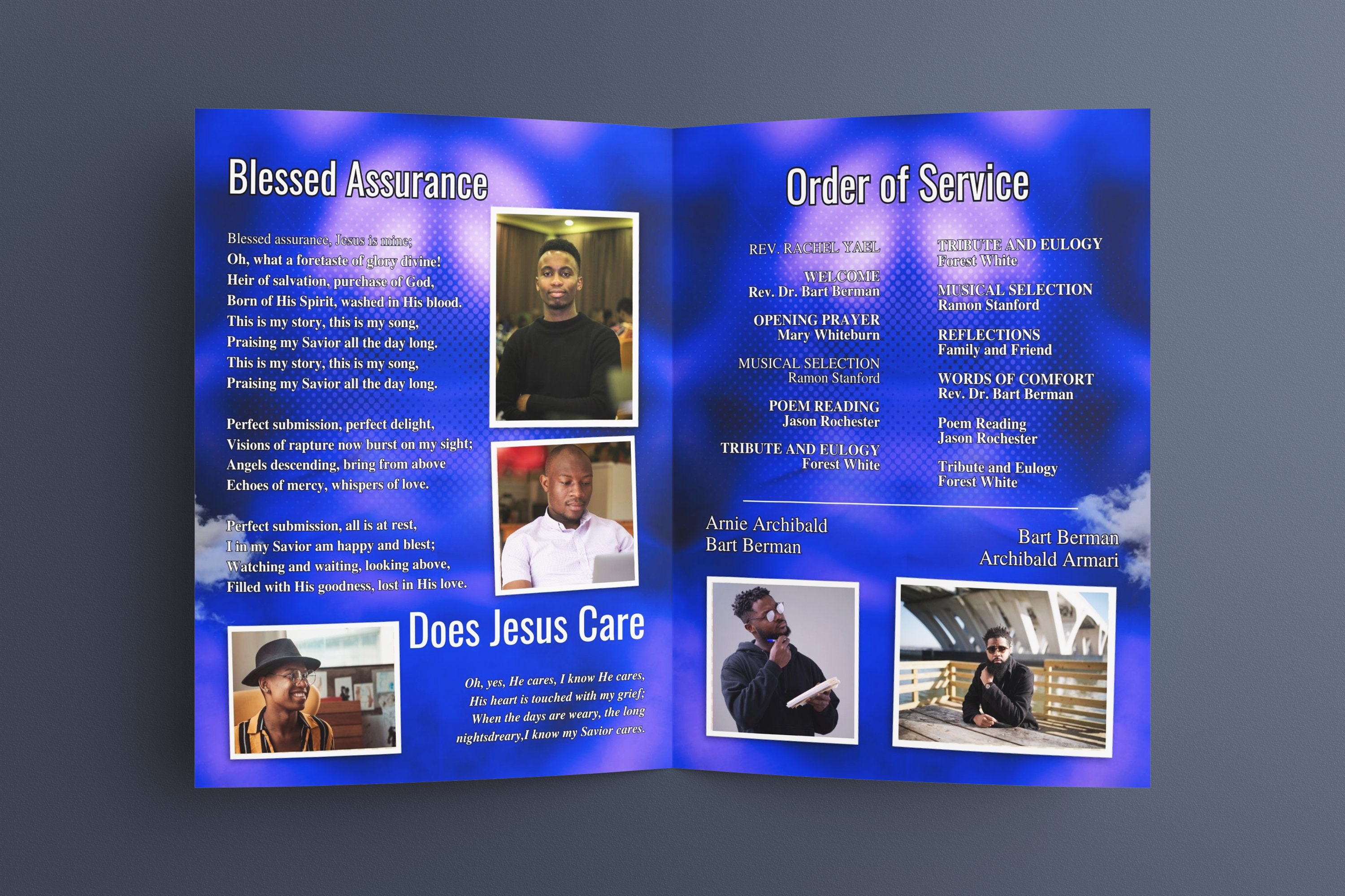 Celebrate Life: Editable Funeral Booklet Template 8 Page Funeral ...