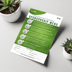 Golf Event Sponsorship Form Template | Sports Sponsorship Menu ...