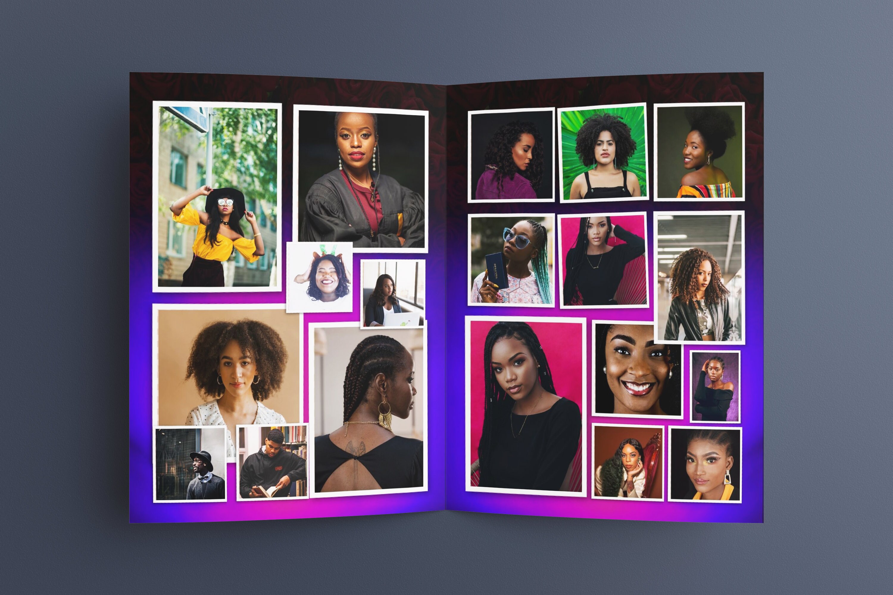 Magazine Style in Loving Memory Program Elegant Blue Funeral - Etsy